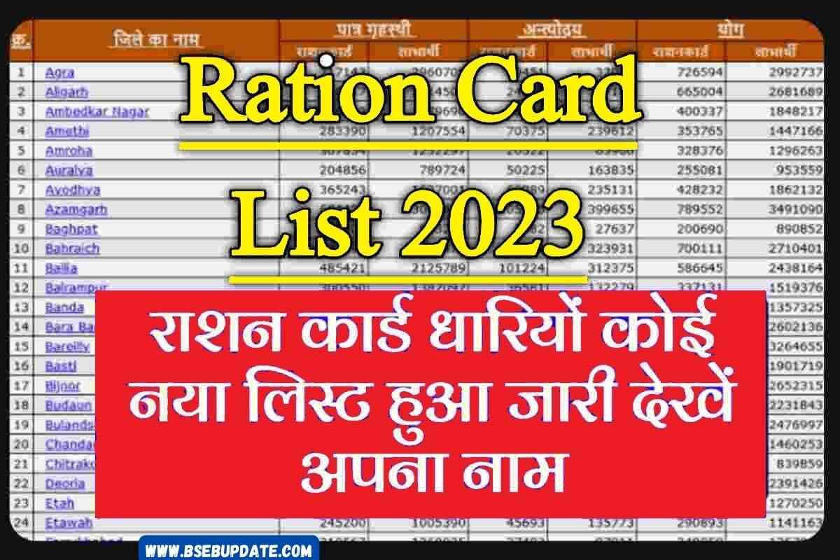 Ration Card New List 2023 खुशखबरी राशन कार्ड का नया लिस्ट हुआ जारी ...